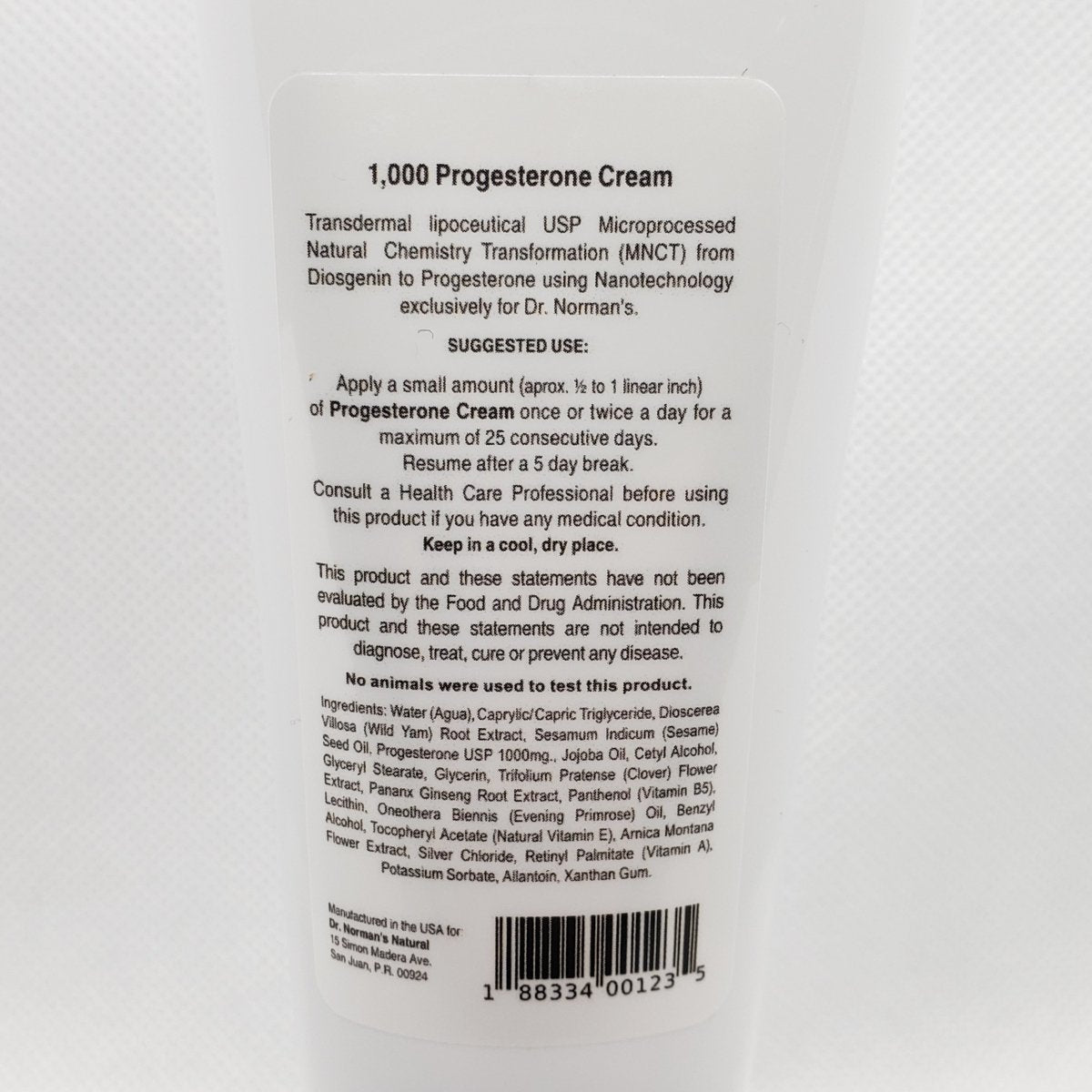 Comprar Progesterona en Crema 1000mg - 3oz - Dr Norman
