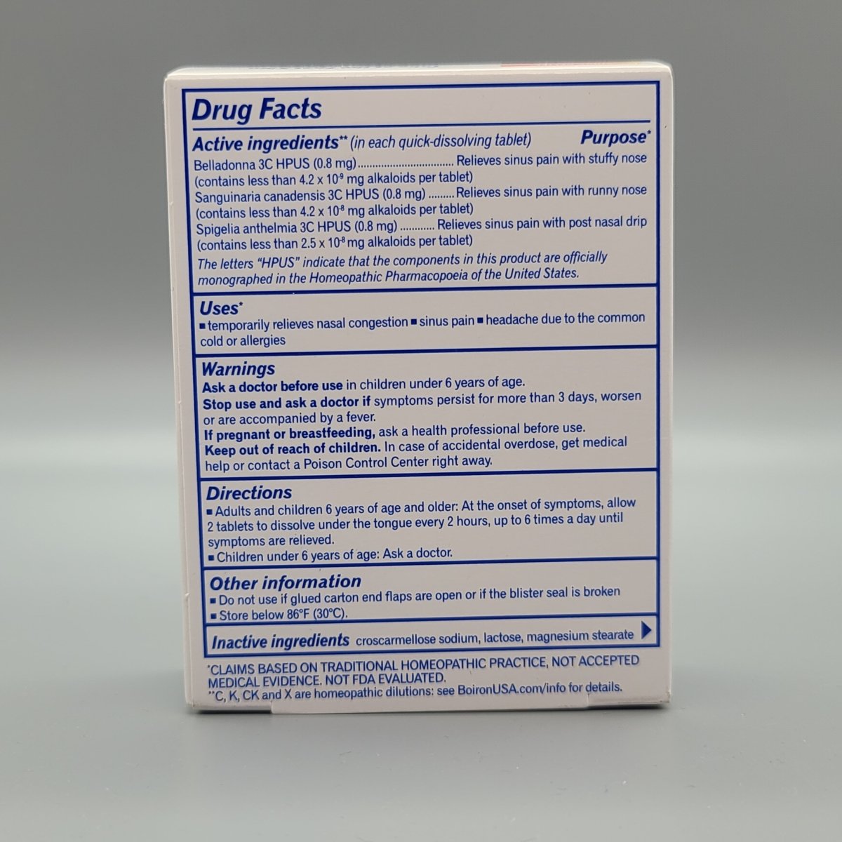 SinusCalm - Sinusalia - Sinus Relief - 60 Tablets