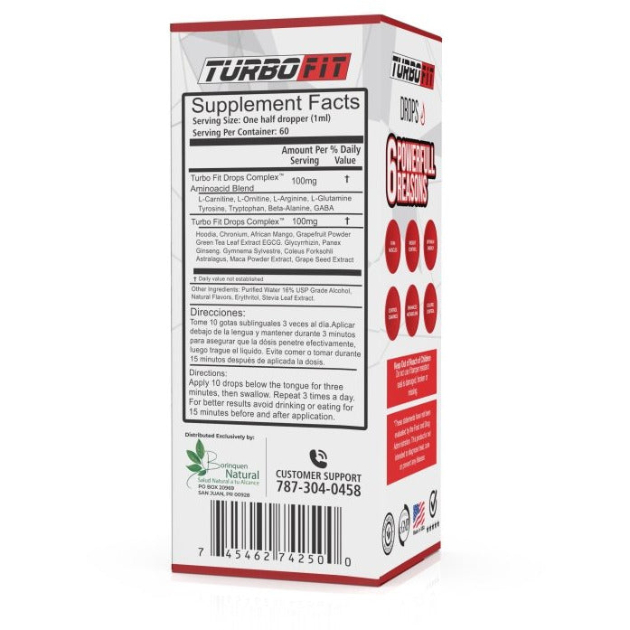 Buy Turbo Fit Drops - Sublingual Drops - Weight Loss